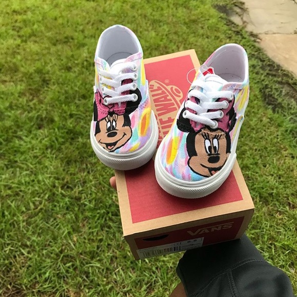 Vans | Shoes | Custom Vans Minnie Mouse | Poshmark
